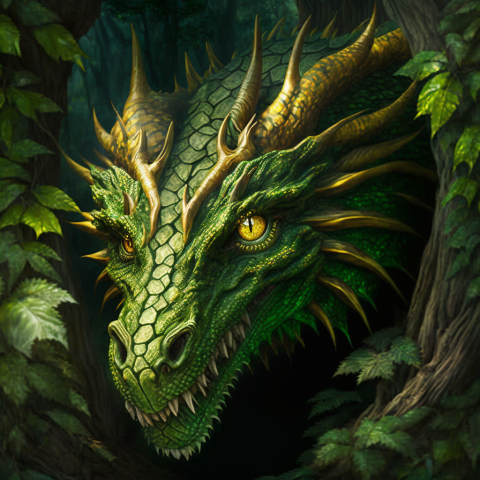 Phortog, the great green dragon of the Bolgart’h Forest - The Wildfire